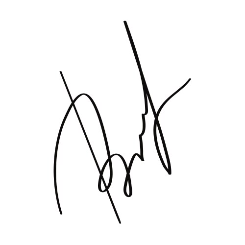 Fake hand drawn autograph handwritten fictitious Vector Image