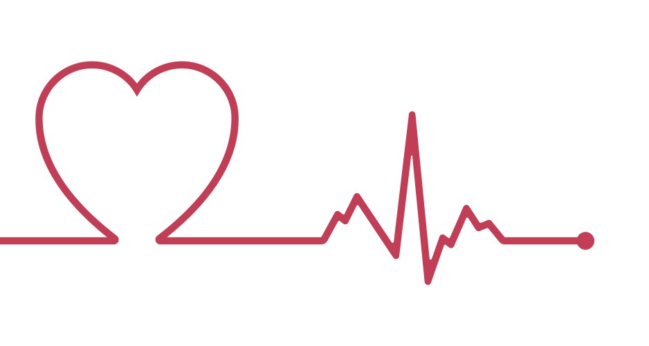 Heartbeat pulse rhythm medical graphic Royalty Free Vector