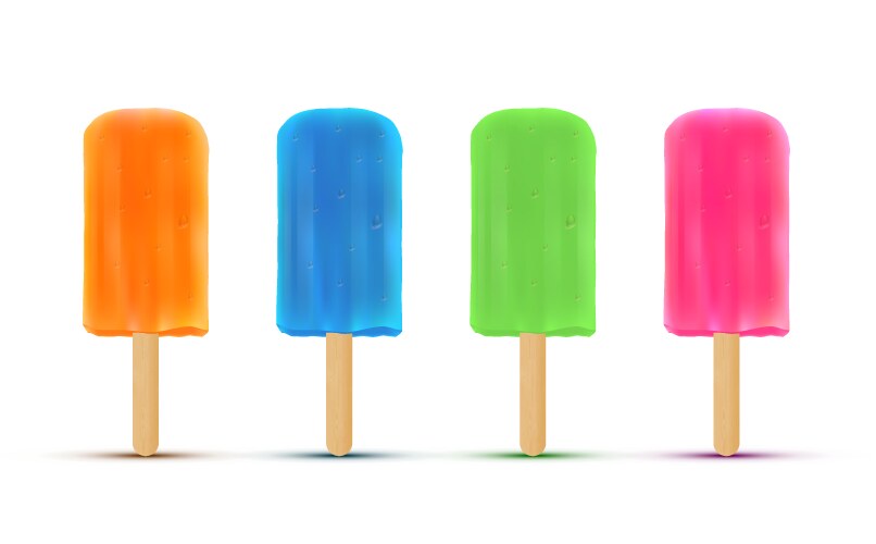 Multicolor ice cream popsicle Royalty Free Vector Image