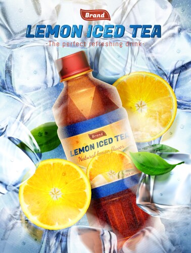 3d lychee drink ad template Royalty Free Vector Image