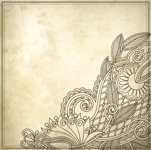 Ornamental floral pattern with place for your text
