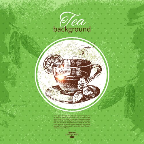 Tea vintage background Royalty Free Vector Image