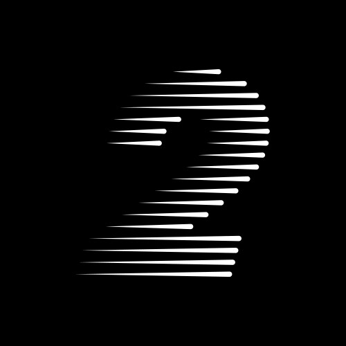 6 number lines logo icon Royalty Free Vector Image