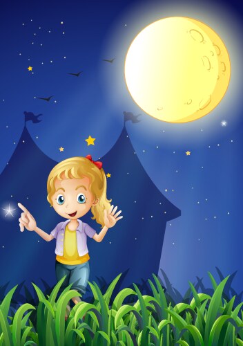 Date under the moon Royalty Free Vector Image - VectorStock