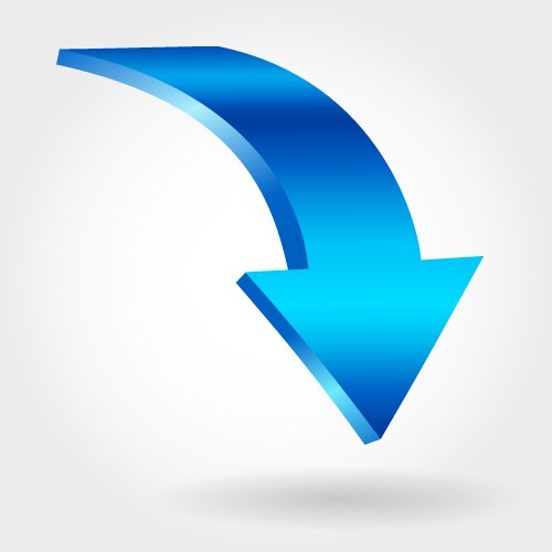 Blue arrow Royalty Free Vector Image - VectorStock