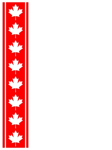 Canadian flag symbolism corner frame Royalty Free Vector