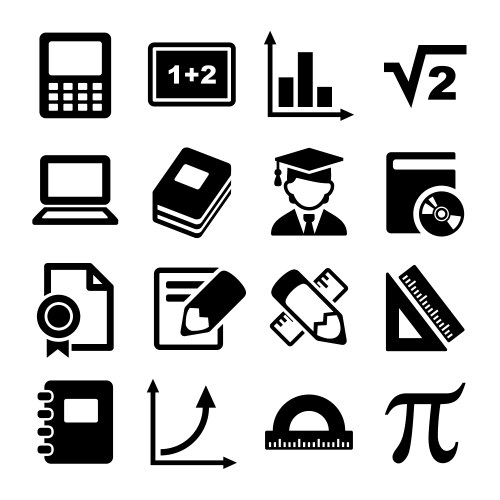 Book thin line icons Royalty Free Vector Image