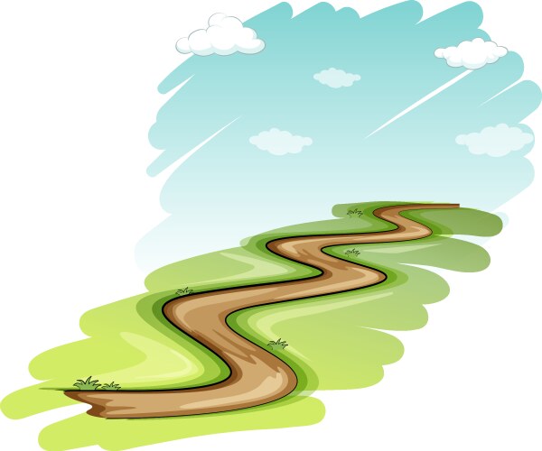 A narrow road Royalty Free Vector Image - VectorStock