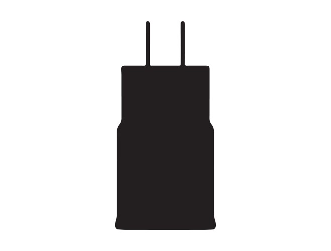 Charging adapter silhouette art Royalty Free Vector Image