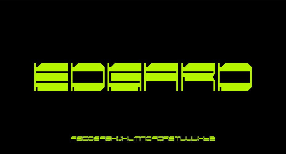 Experimental modern bold display alphabet font Vector Image