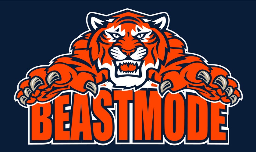 Football Tiger Logo Dynamic Tiger Mascot Logo Design For Sports Teams