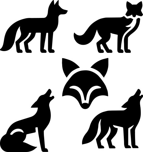 Black Fox Icon Vector Images (over 15,000)
