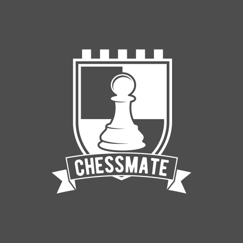 Chess labels badges and design elements Royalty Free Vector