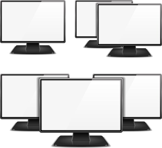 Icons of computer monitors Royalty Free Vector Image