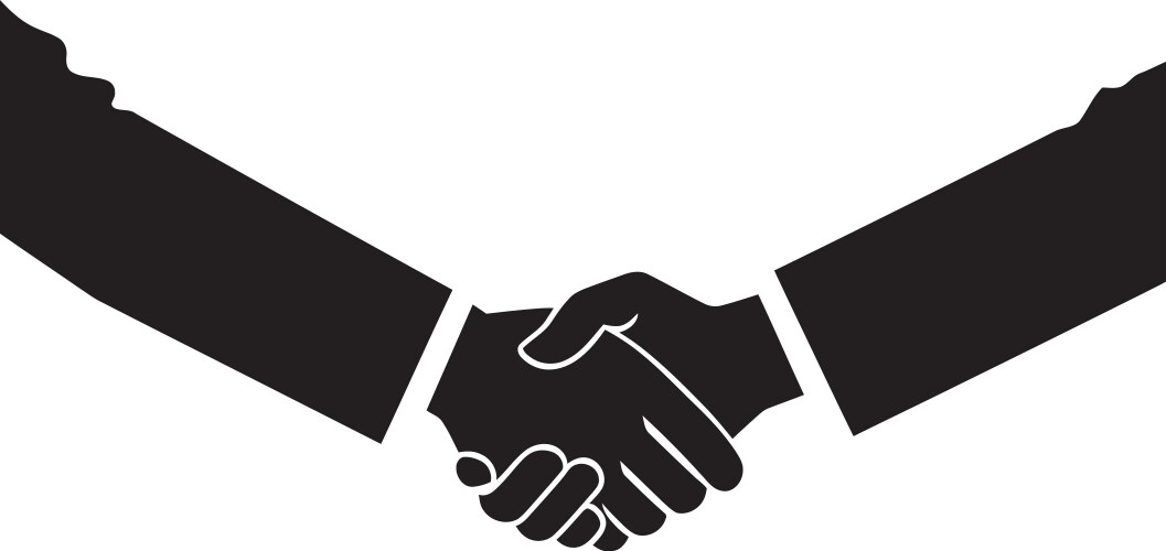 Formal unity gesture handshake design bond Vector Image