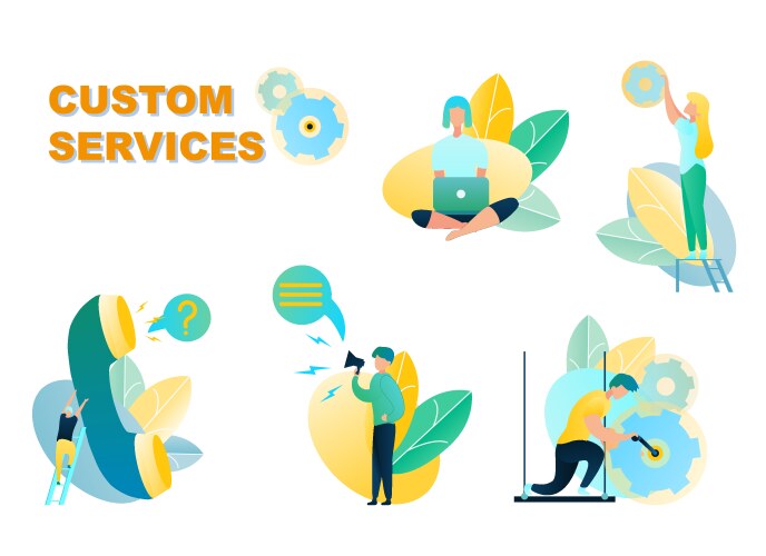Customer service evaluation positive users Vector Image