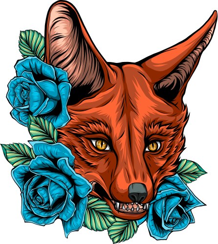 Cartoon of head bison mascot Royalty Free Vector Image