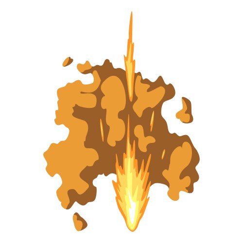 Gun flashe or gunshot animation fire explosion Vector Image