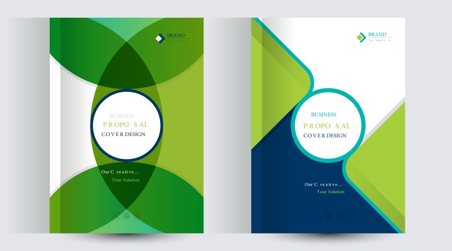 Corporate business proposal cover design template Vector Image