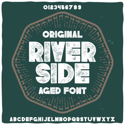 Good handcrafted font for any label design Vector Image