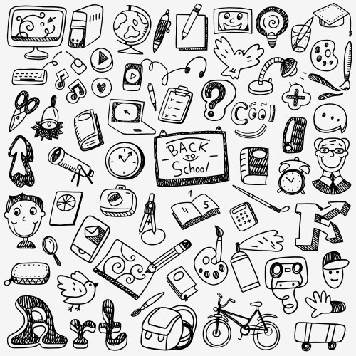 Computer doodles Royalty Free Vector Image - VectorStock