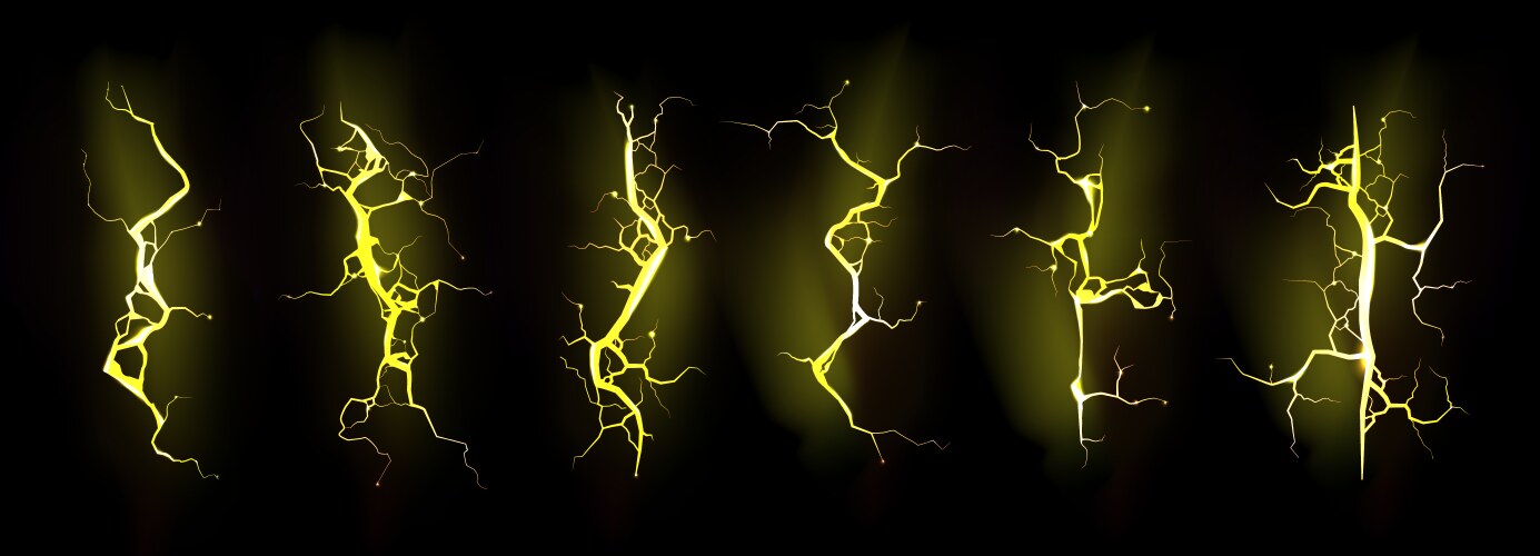 Lightning electric effect light thunder Royalty Free Vector
