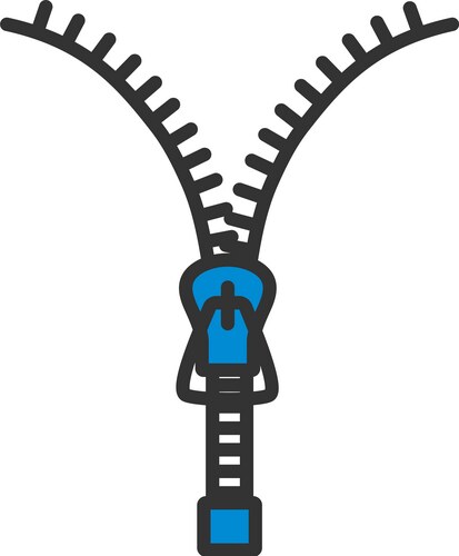 Short zip icon cartoon style Royalty Free Vector Image