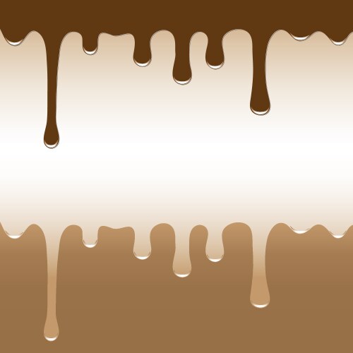 Vanilla cream melted on chocolate bar background Vector Image