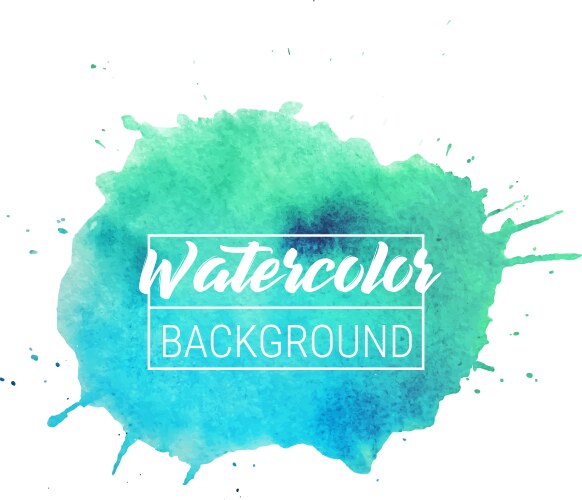 Watercolor paint blob text box isolated Royalty Free Vector