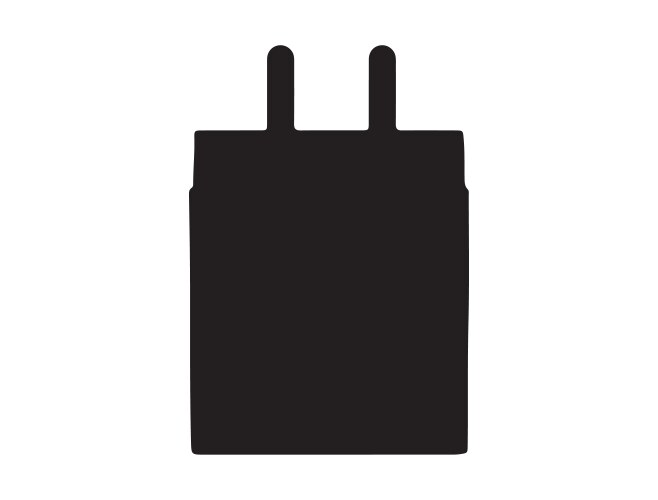 Charging adapter silhouette art Royalty Free Vector Image