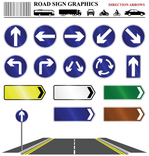 Direction signs Royalty Free Vector Image - VectorStock