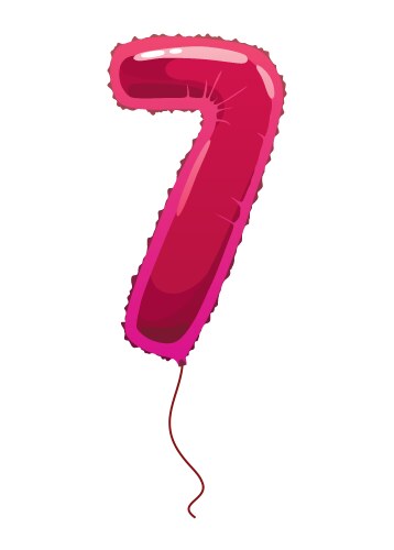 Helium blue balloons number realistic design Vector Image