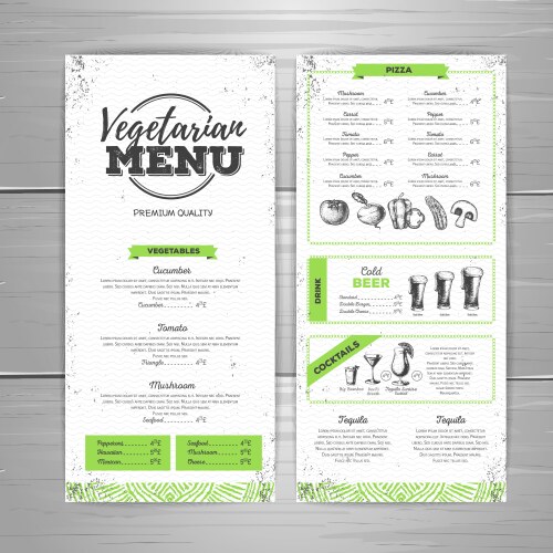 Daily menu design template Royalty Free Vector Image