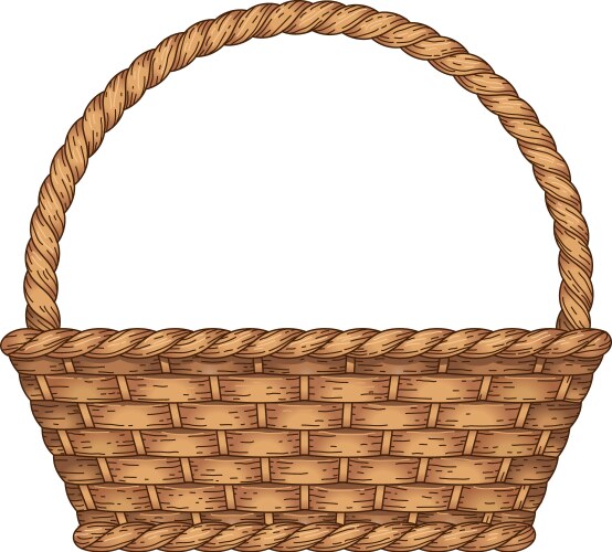 Empty basket Royalty Free Vector Image - VectorStock