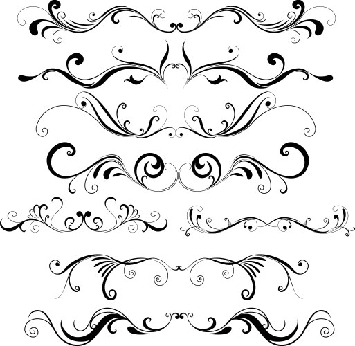 Decorative floral element for your design Vector Image