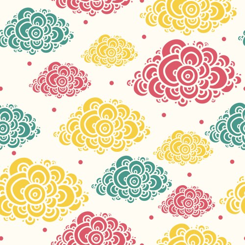 Chinese clouds smoke seamless pattern Royalty Free Vector