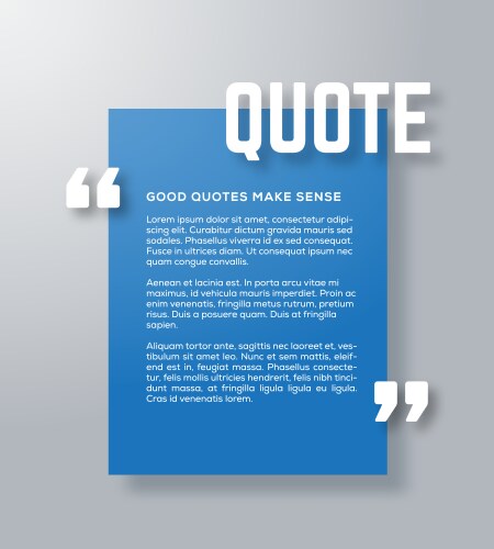 Rectangle motivation quote template Royalty Free Vector