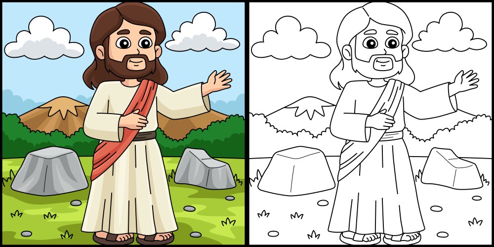 Jesus Outline Drawing Vector Images (over 2,500)