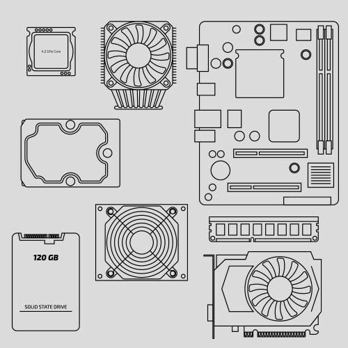 Computer Parts Vector Images (over 27,000)
