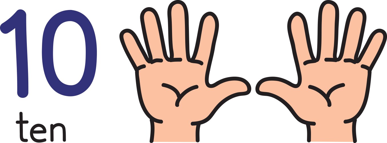 Kids Forming Number Three Sign Royalty Free Vector Image