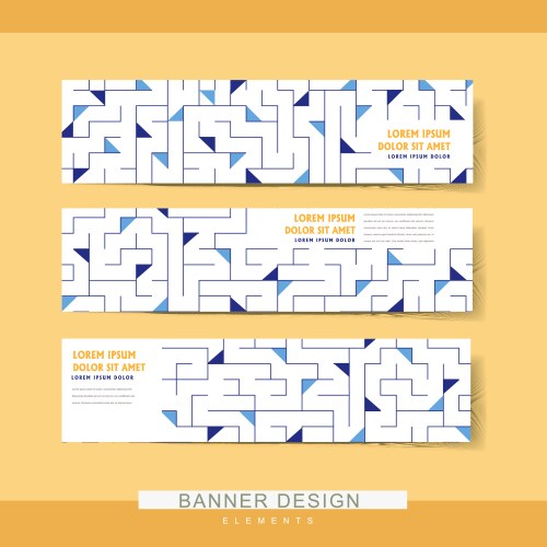 Gorgeous banner template set design Royalty Free Vector