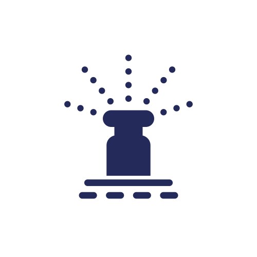 Water sprinkler irrigation system icon on white Vector Image