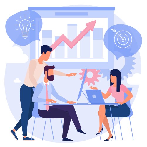 Business process concept Royalty Free Vector Image