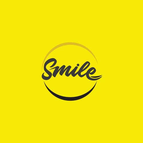 Smile icon logo design happy emoticon Royalty Free Vector