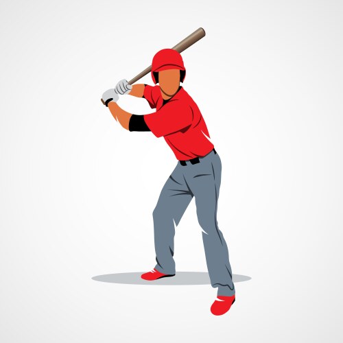 Baseball batter batting bat etching Royalty Free Vector