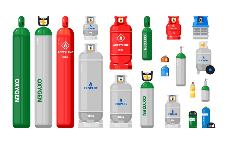 Gas storage tanks infographics Royalty Free Vector Image