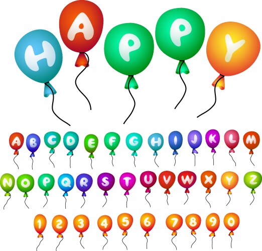 Colorful balloons Royalty Free Vector Image - VectorStock