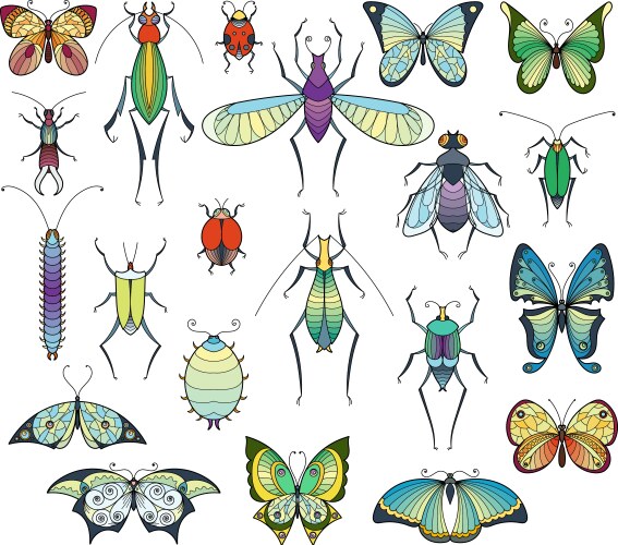 Bug icons Royalty Free Vector Image - VectorStock