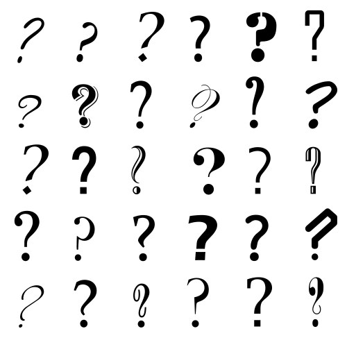 Question marks signs black seamless pattern Vector Image