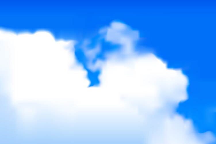 Set of blue clouds cute cartoons elements Vector Image